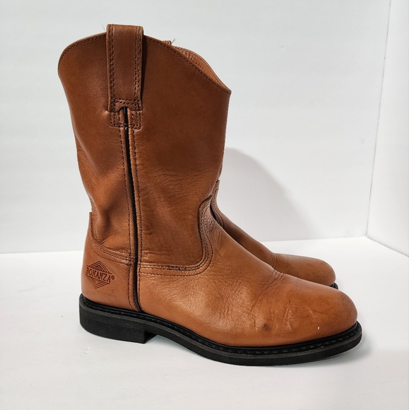 Bonanza | Shoes | Bonanza Miel Fullgrain Oiled Leather Roper Boots ...